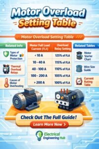 Motor Overload Setting Table: 3 Phase Chart & Complete Guide ...