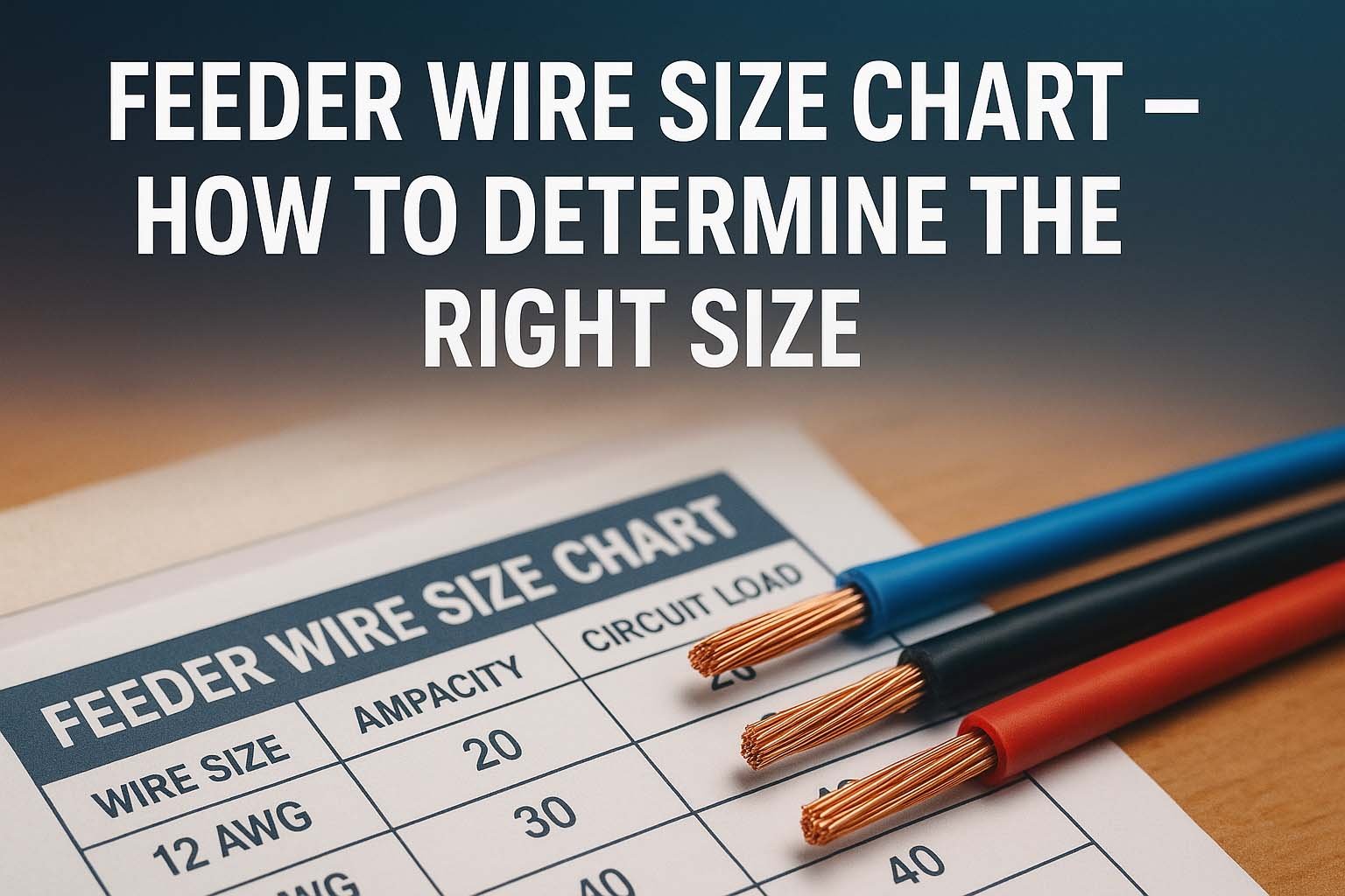 Feeder Wire Size Chart – How To Determine The Right Size : Electrical ...