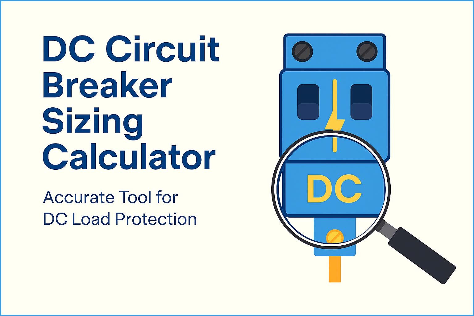 DC Circuit Breaker Sizing Calculator – Accurate Tool For DC Load ...
