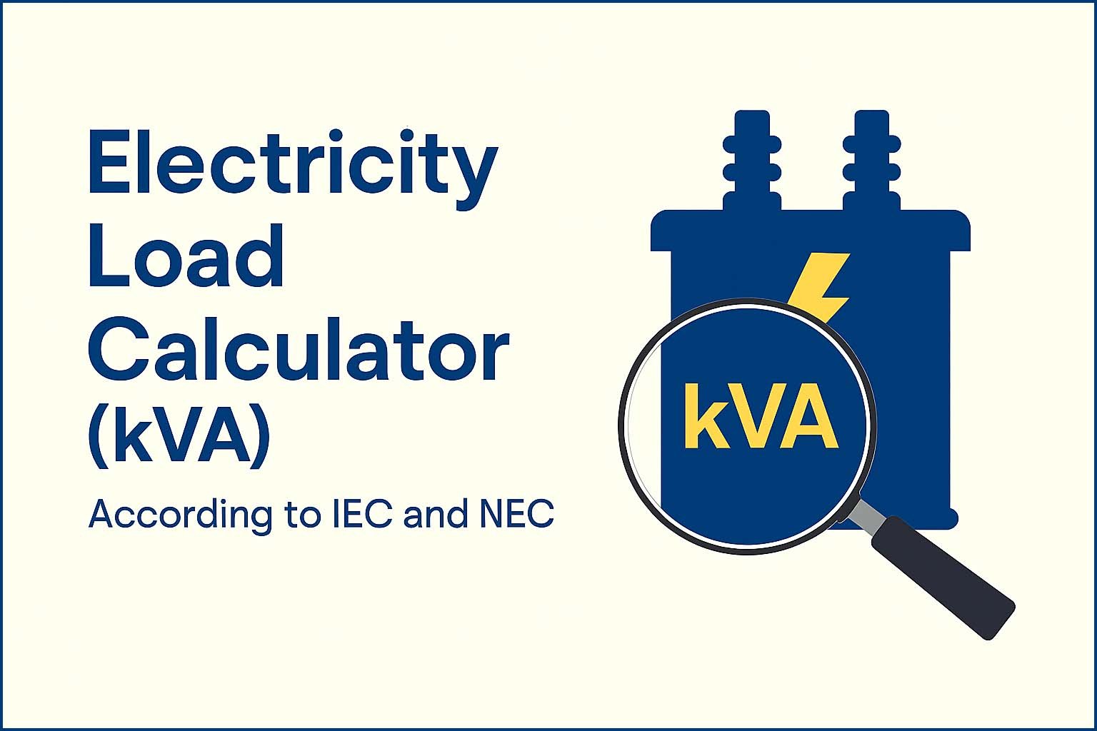 Electricity Load Calculator (kVA) According To IEC And NEC : Electrical ...