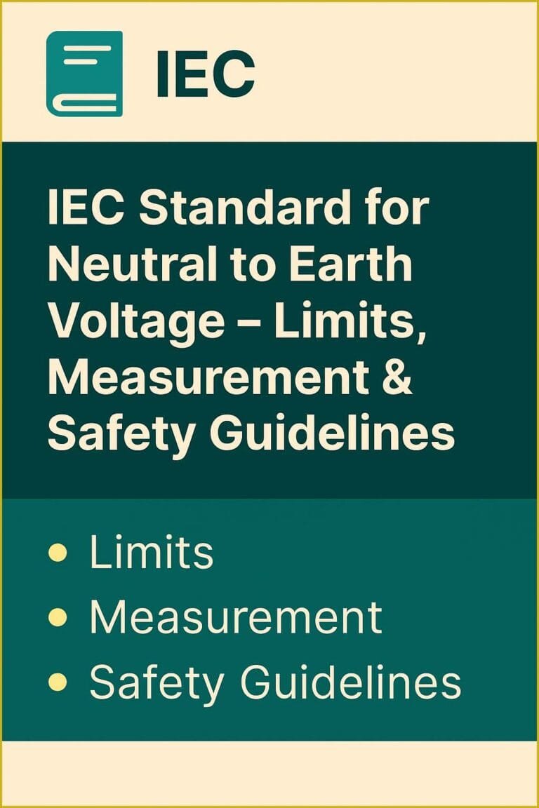IEC Standard For Neutral To Earth Voltage – Limits, Measurement ...