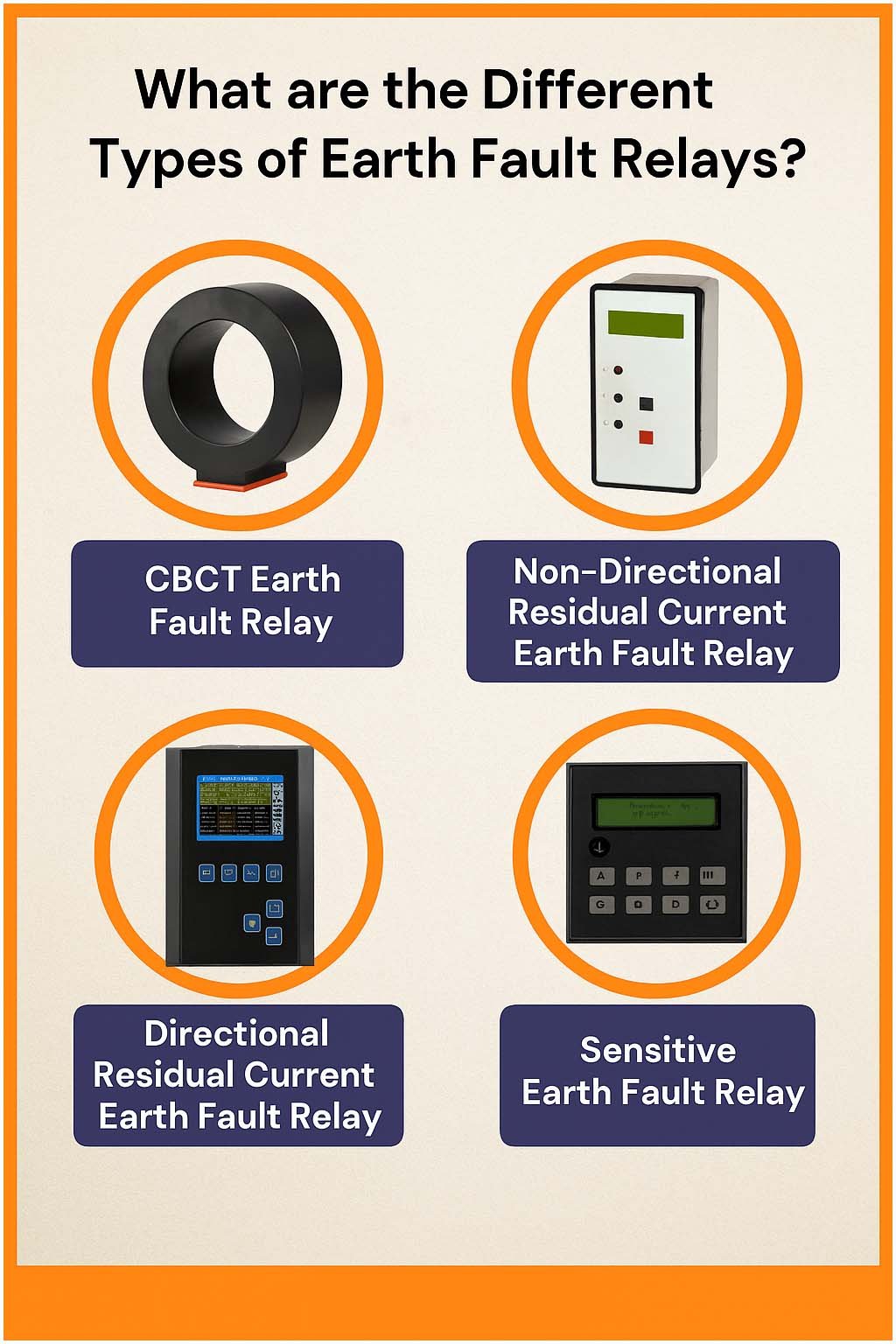 What Are The Different Types Of Earth Fault Relays? : Electrical ...