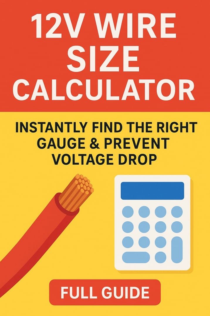 12V Wire Size Calculator – Instantly Find The Right Gauge & Prevent ...