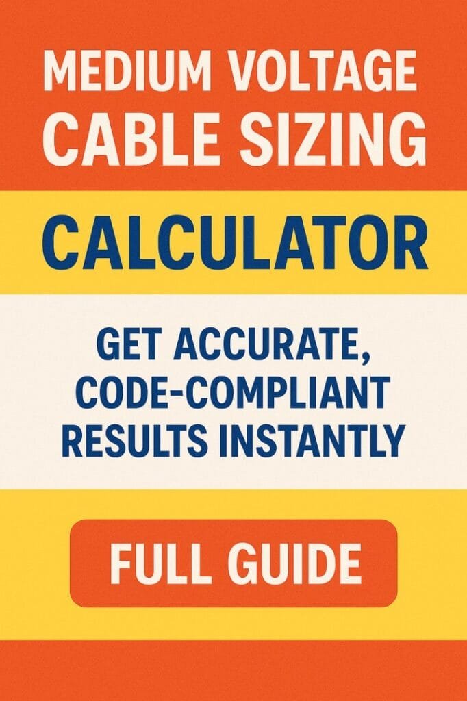 Medium Voltage Cable Sizing Calculator – Get Accurate, Code-Compliant ...