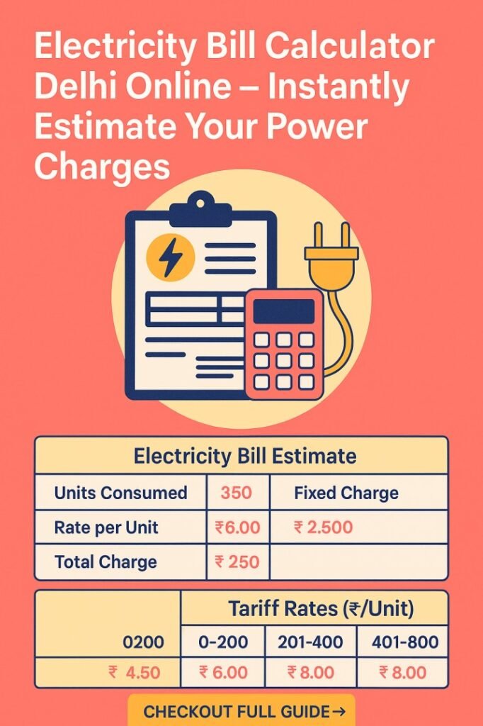 Electricity Bill Calculator Delhi Online – Instantly Estimate Your ...