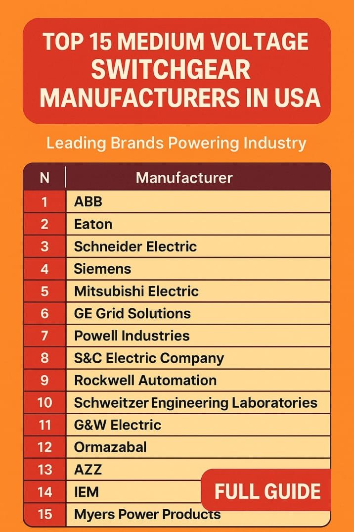 Top 15 Medium Voltage Switchgear Manufacturers In USA – Leading Brands ...