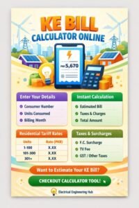 KE Bill Calculator Online : Electrical Engineering Hub